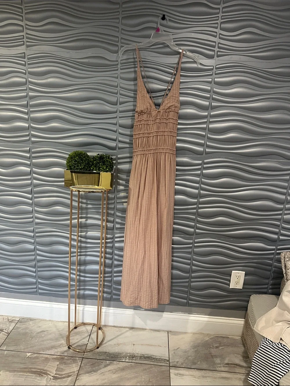 Dresses | Blush Pink Smocked Maxi Dress | Poshmark